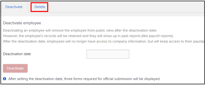 Completely delete registered employee accounts – Workcloudヘルプセンター