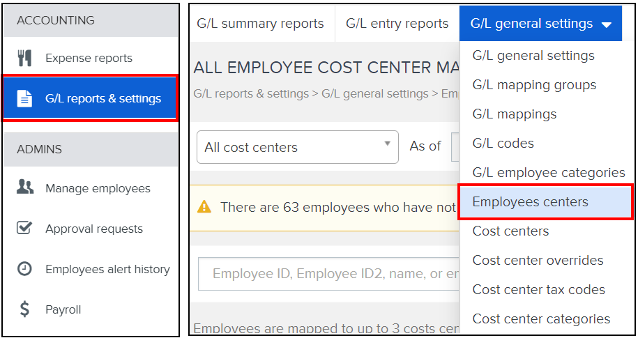 Register and change employee cost centers – Workcloudヘルプセンター