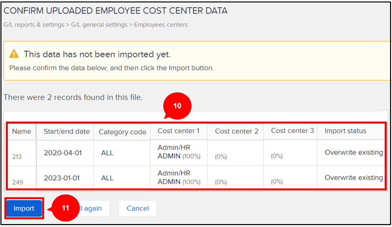 Register and change employee cost centers – Workcloudヘルプセンター