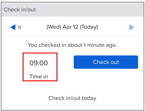 Record check-in/out times on the home screen – Workcloudヘルプセンター