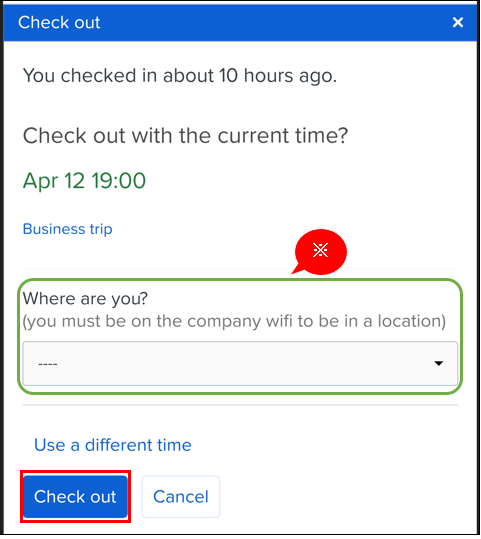 Record check-in/out times on the home screen – Workcloudヘルプセンター