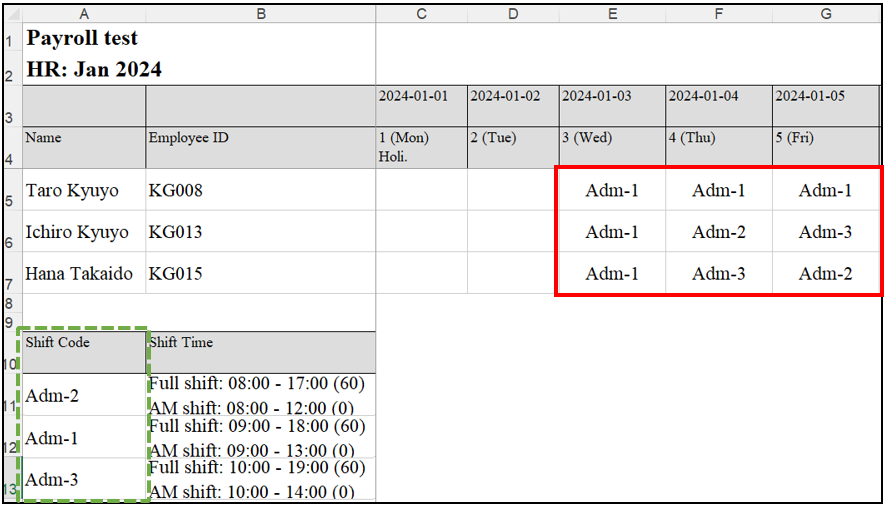 Shift management Create and change new shift patterns – Workcloudヘルプセンター