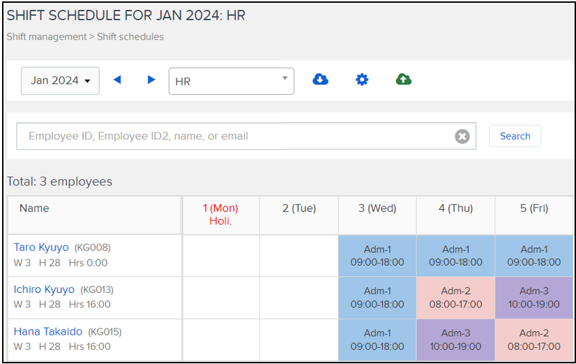 Shift management Create and change new shift patterns – Workcloudヘルプセンター