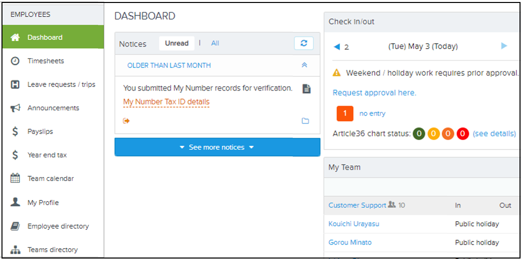 Onboarding entry ①Login and start Onboarding input – Workcloudヘルプセンター