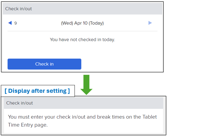 Use "Team common check in/out page" – Workcloudヘルプセンター