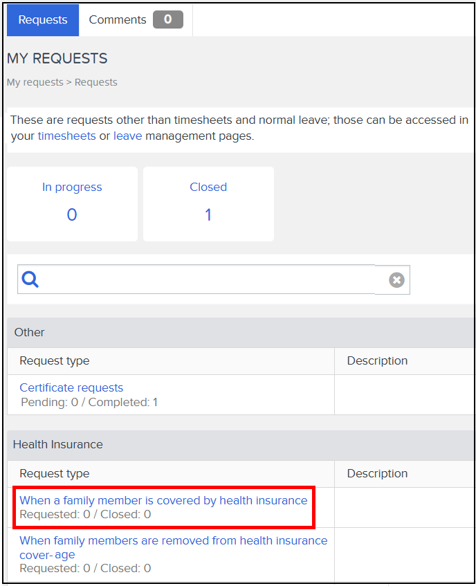 Request workflow for Custom tables (My requests) – Workcloudヘルプセンター